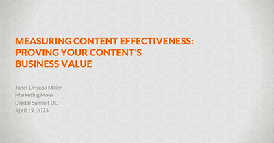 Measuring Content Effectiveness: Proving... | Digital Summit